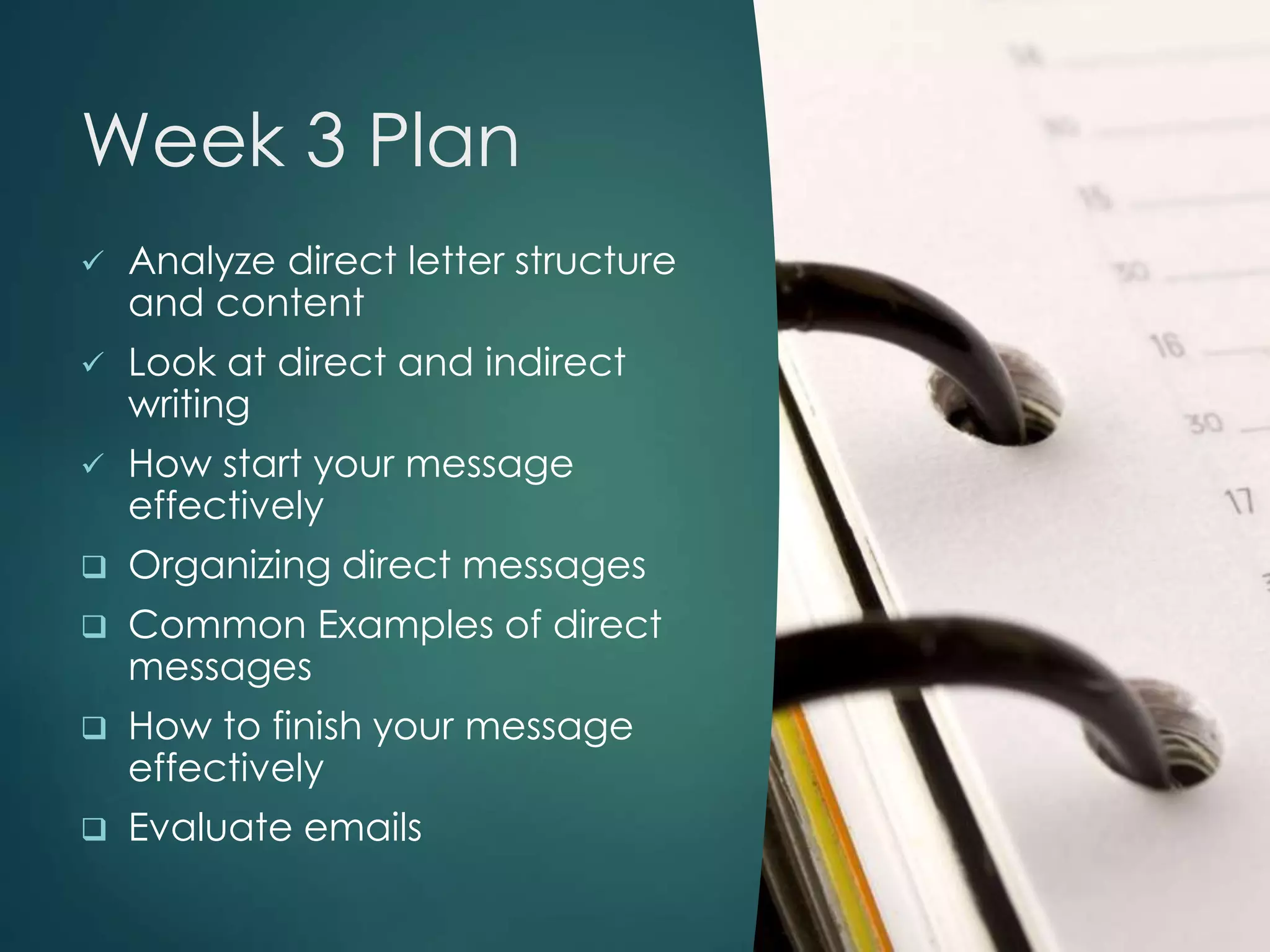 Week 3 Writing Positive Messages S2 | PPTX