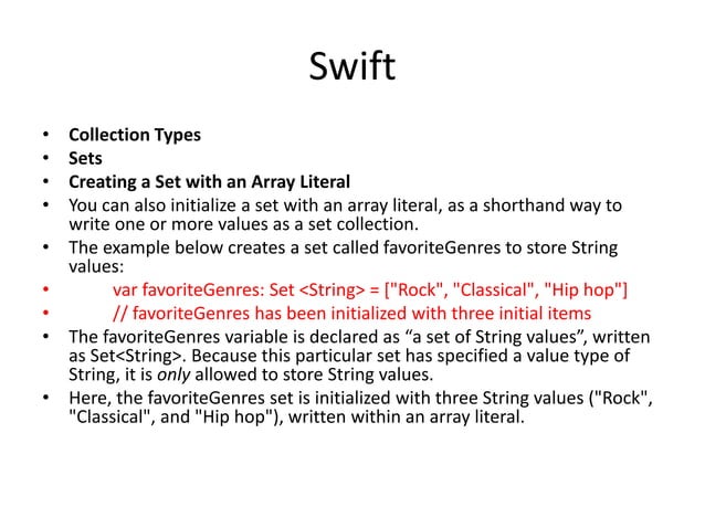 IOS Swift Language 4th tutorial | PPT