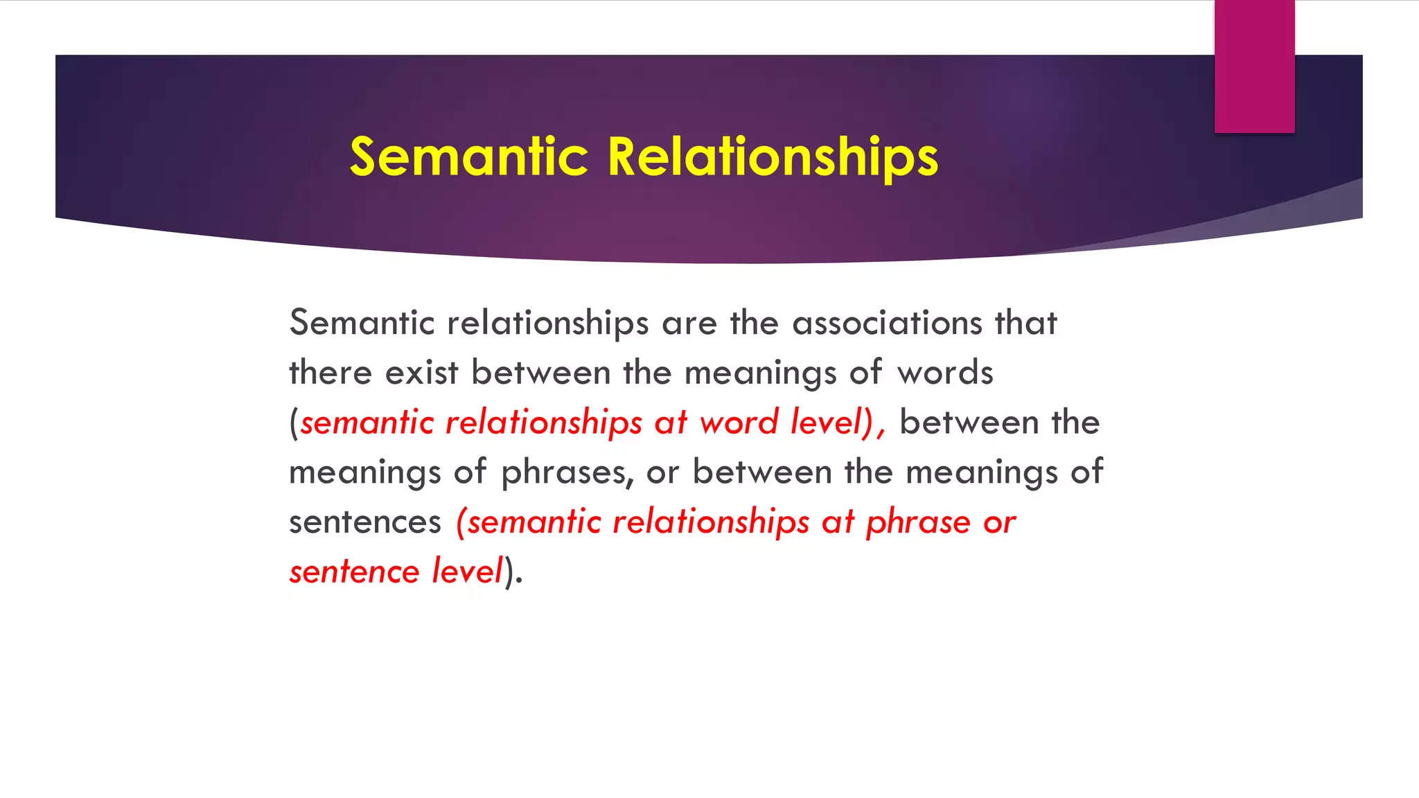Week 4.2 semantic relationship student copy | PDF