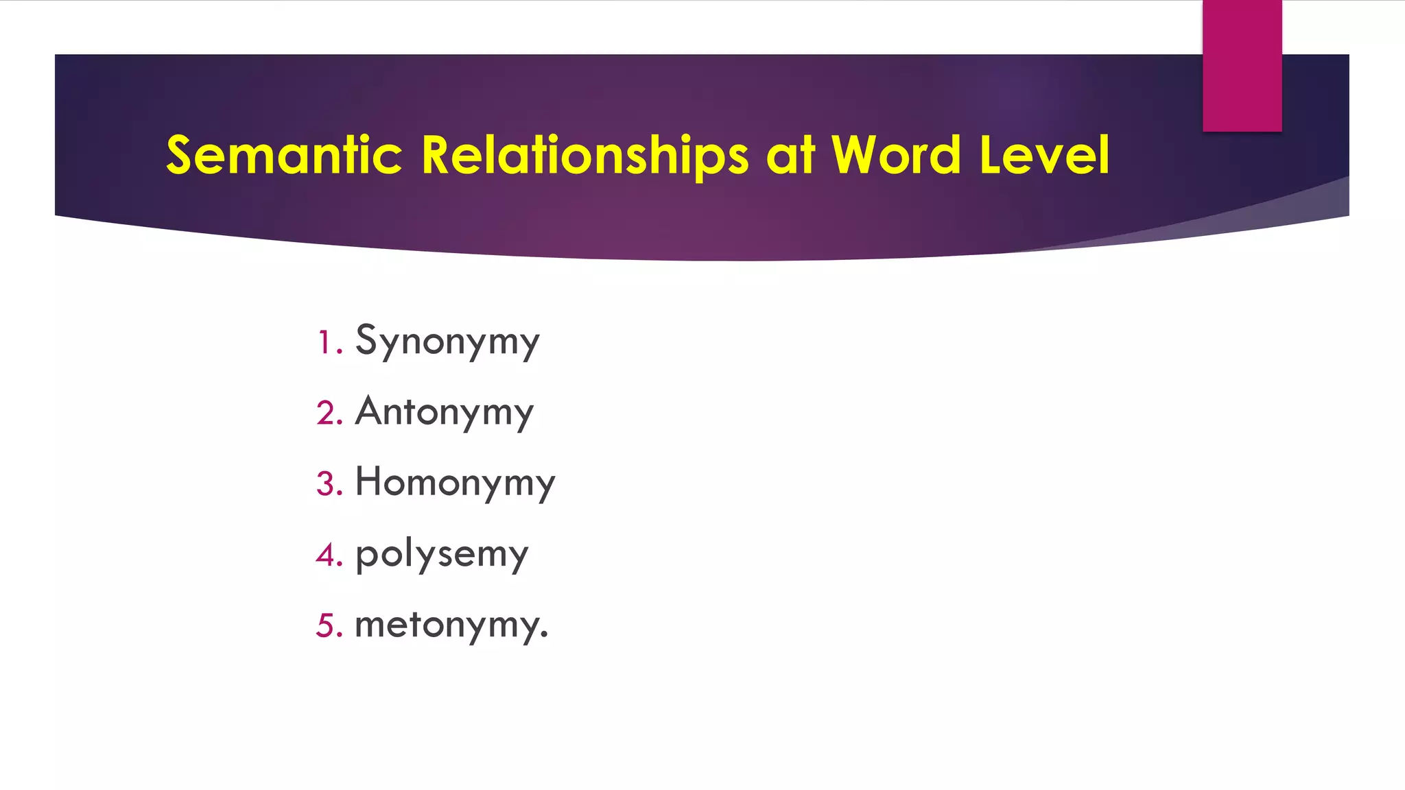 Week 4.2 semantic relationship student copy | PDF