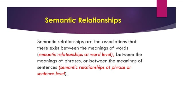 Week 4.2 semantic relationship student copy | PPT