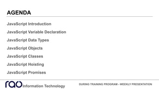 Brief Introduction on JavaScript - Internship Presentation - Week4 | PPT
