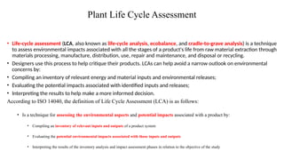 Plant Life Cycle Assessment (Cradle to Grave).pptx | Power and Energy ...