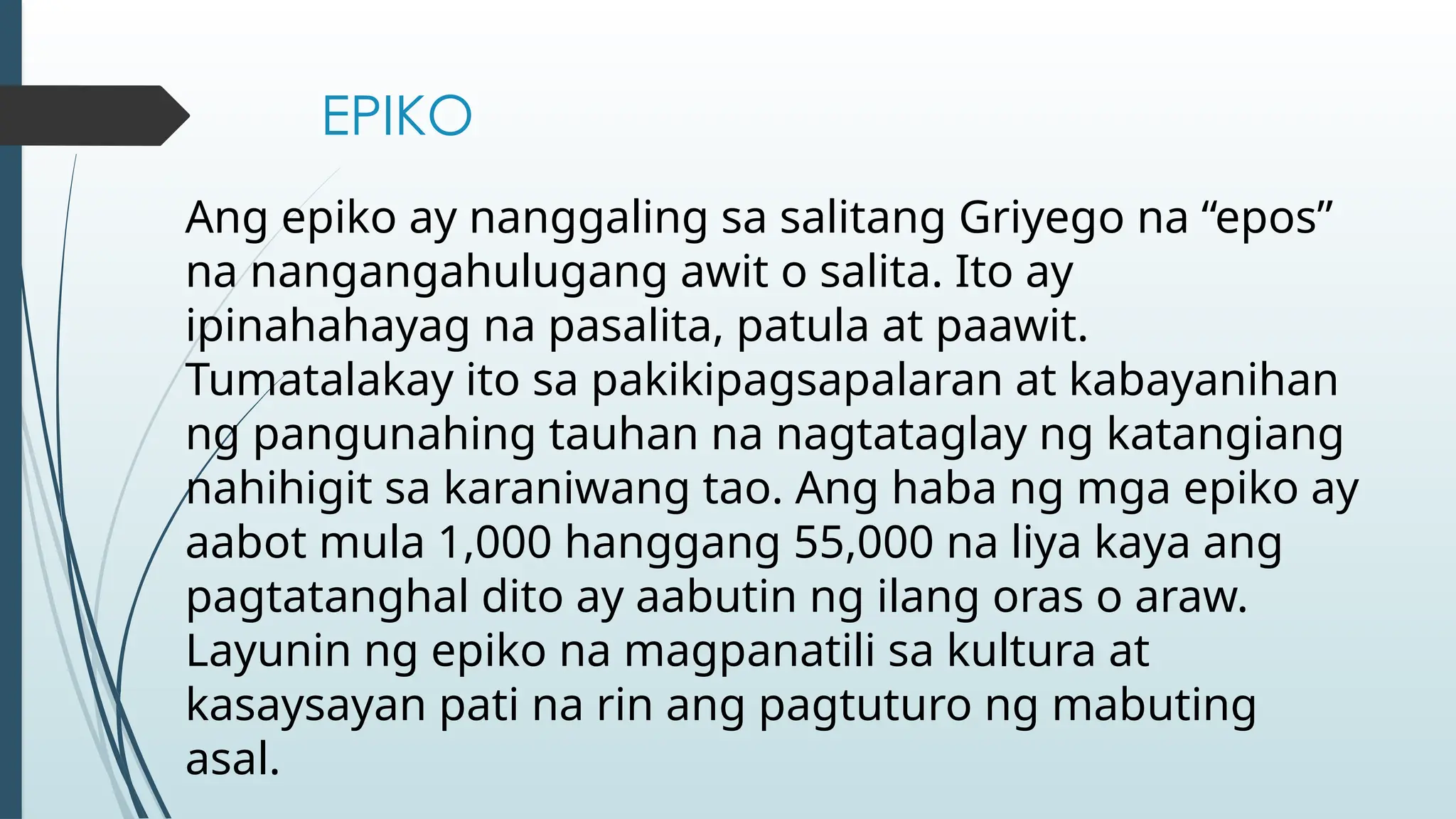filipino presentation week 4 epiko ng pilipinas | PPTX