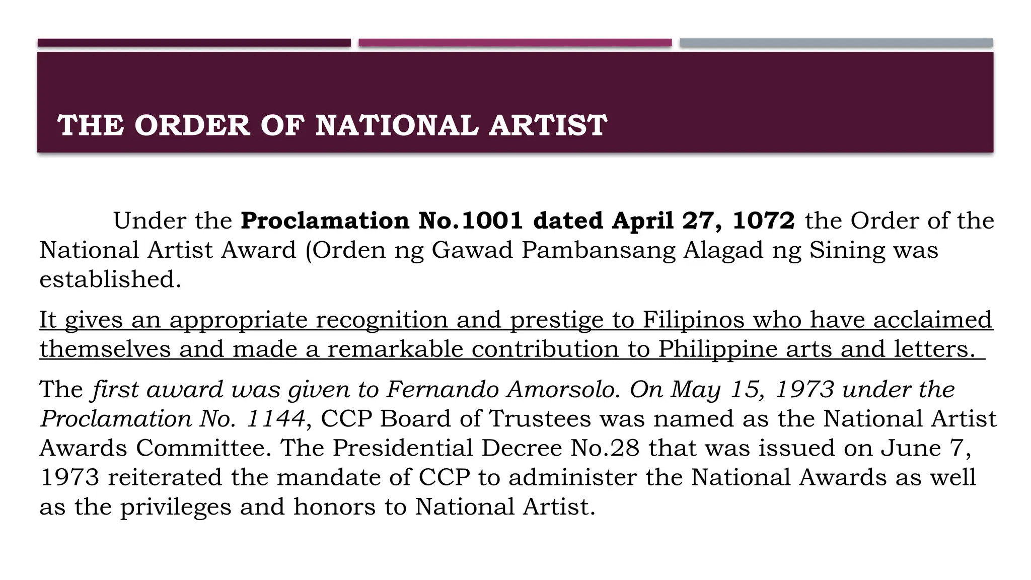 NATIONAL ARTIST OF THE PHILIPPINES WEEK 4 | PPTX