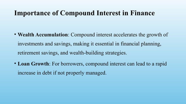 Compound Interest in Business Mathematics | PPT