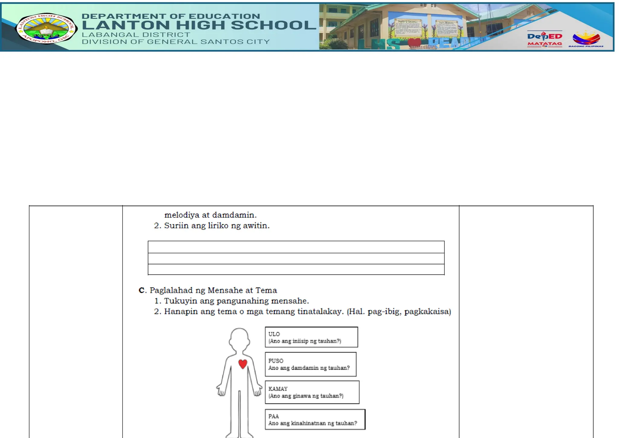 Matatag Curriculum Filipino 7 Quarter 1 Week 4 Daily Lesson Log | DOCX