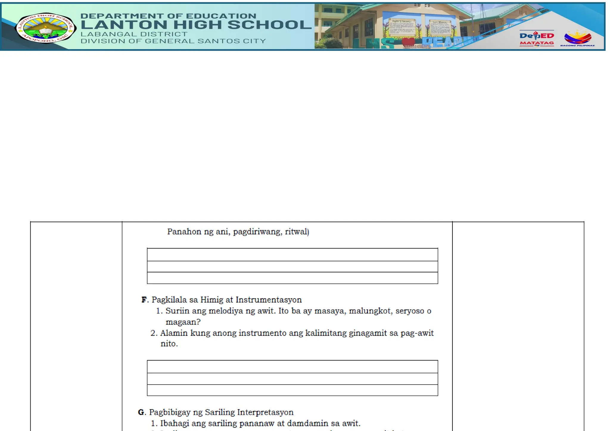 Matatag Curriculum Filipino 7 Quarter 1 Week 4 Daily Lesson Log | DOCX