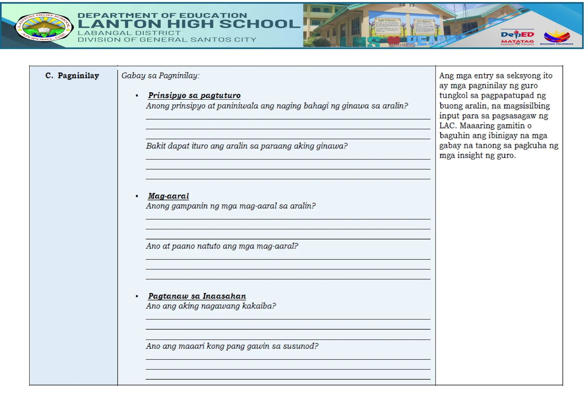 Matatag Curriculum Filipino 7 Quarter 1 Week 4 Daily Lesson Log | DOCX