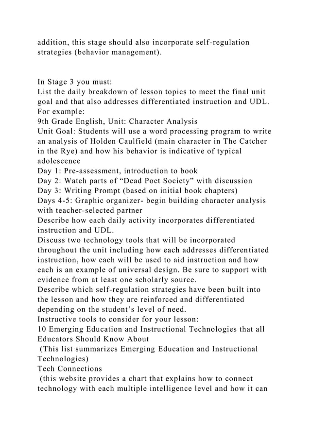 Week 4 - AssignmentCreating a Unit Plan Once you’ve gotten.docx