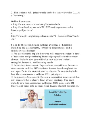 Week 4 - AssignmentCreating a Unit Plan Once you’ve gotten.docx