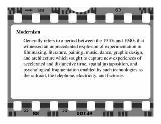 Lecture Week 4 - French Cinema - AvantGarde | PDF