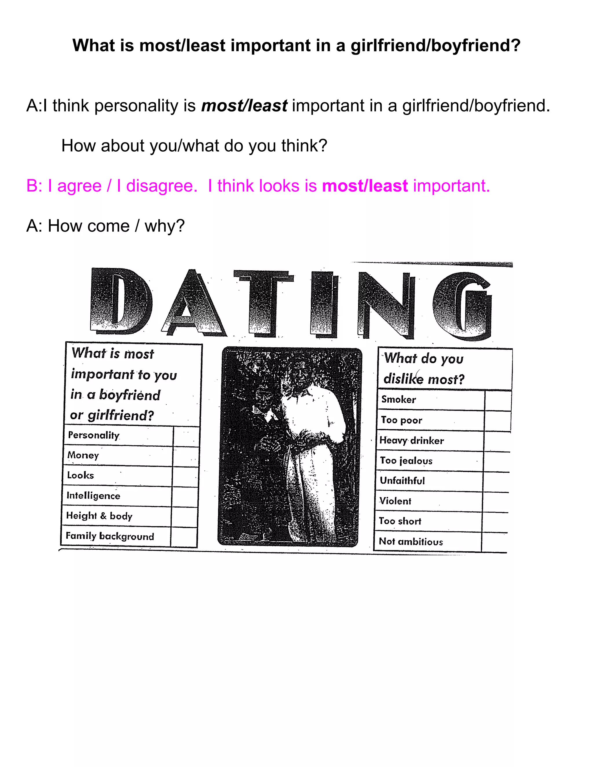 Week 4 - Class 1 - Dating Vocabulary | DOC