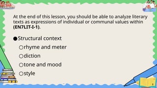 Week 4-Elements of Expression- Rhyme and Meter | PPTX