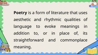 Week 4-Elements of Expression- Rhyme and Meter | PPTX
