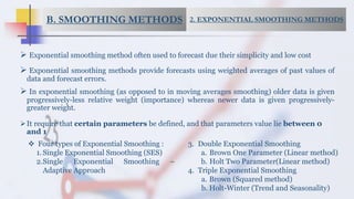 Week 4 forecasting - time series - smoothing and decomposition - m ...