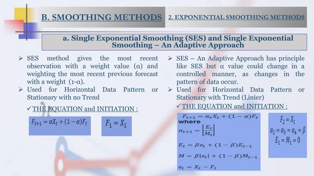 Week 4 Forecasting Time Series Smoothing And Decomposition Mawaluddint Ppt