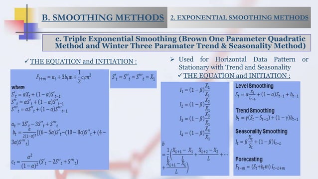 Week 4 Forecasting Time Series Smoothing And Decomposition Mawaluddint Ppt