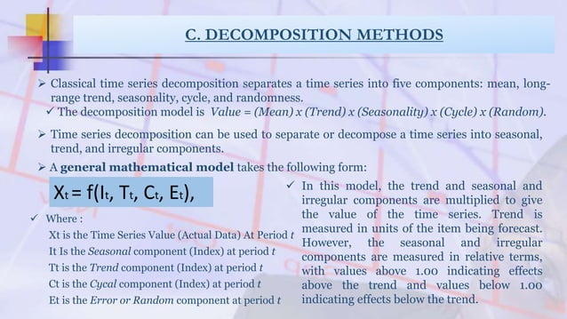Week 4 Forecasting Time Series Smoothing And Decomposition Mawaluddint Ppt