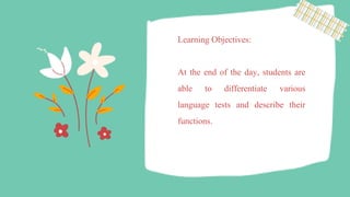 Week 4-language test types | PPTX | Standardized Testing | Educational ...