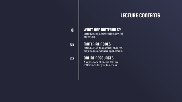 Week 4 - Materials and Textures | PPT