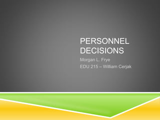 Personnel Decisions | PPT