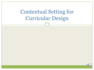 CME 6027 Understanding Your Setting/Context | PPTX
