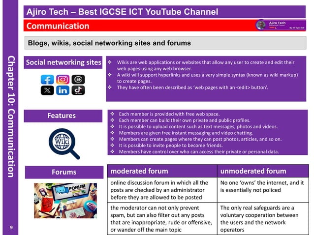 IGCSE ICT (0417) - Communication - Ajiro Tech | PDF | Email | Internet