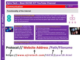 IGCSE ICT (0417) - Communication - Ajiro Tech | PDF