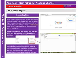 IGCSE ICT (0417) - Communication - Ajiro Tech | PDF