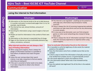 IGCSE ICT (0417) - Communication - Ajiro Tech | PDF