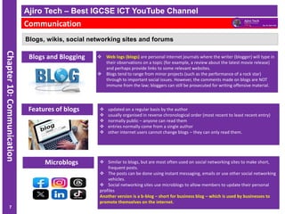 IGCSE ICT (0417) - Communication - Ajiro Tech | PDF