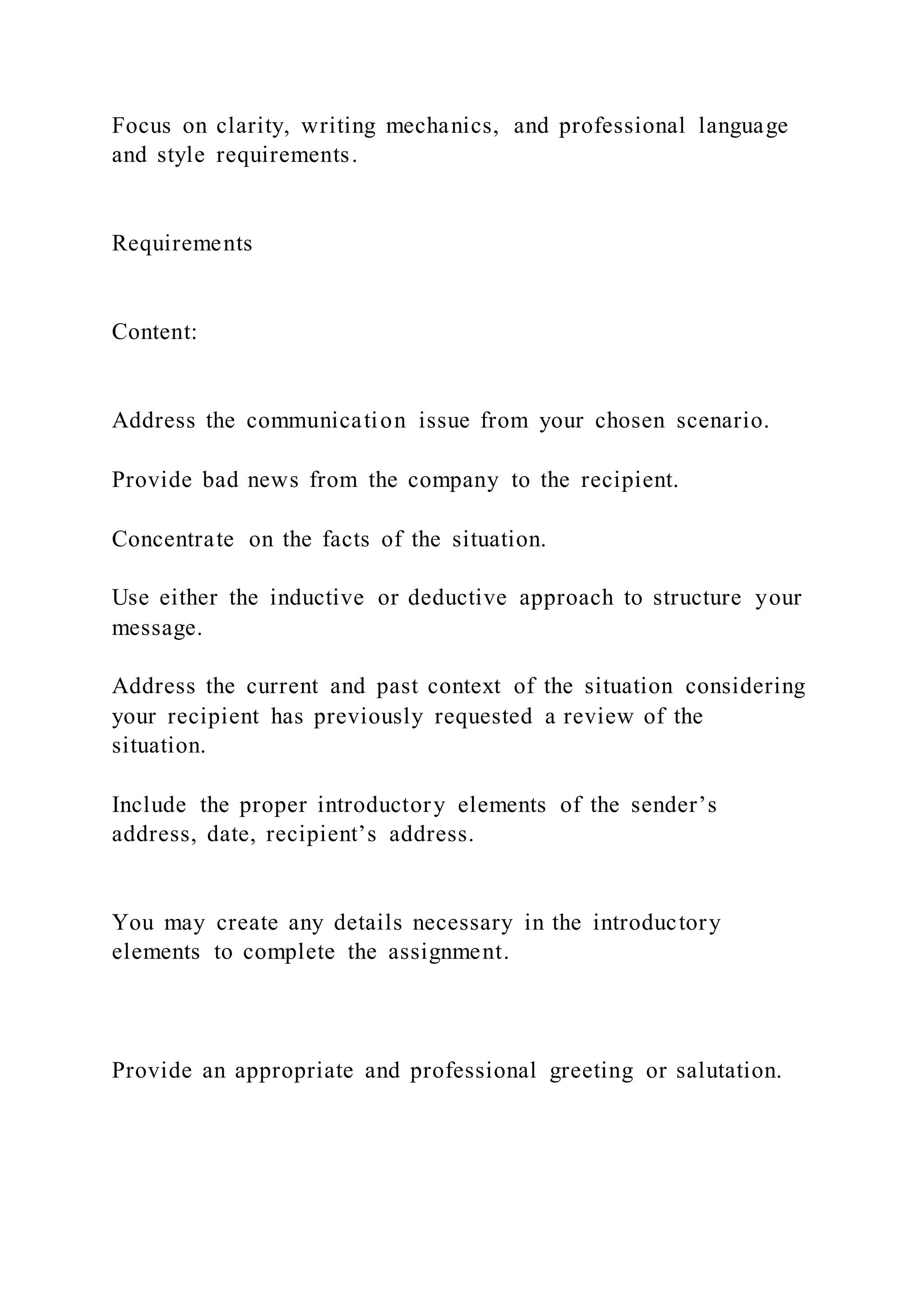 Week 4 assignment block business letter overviewin this | DOCX