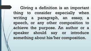 EXPANDED DEFINITION OF WORDS AND ITS PURPOSE | PPT