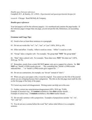 Week4b pdffile more notes on apa referencing | PDF