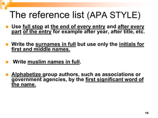 Week4b pptslides apa referencing | PDF