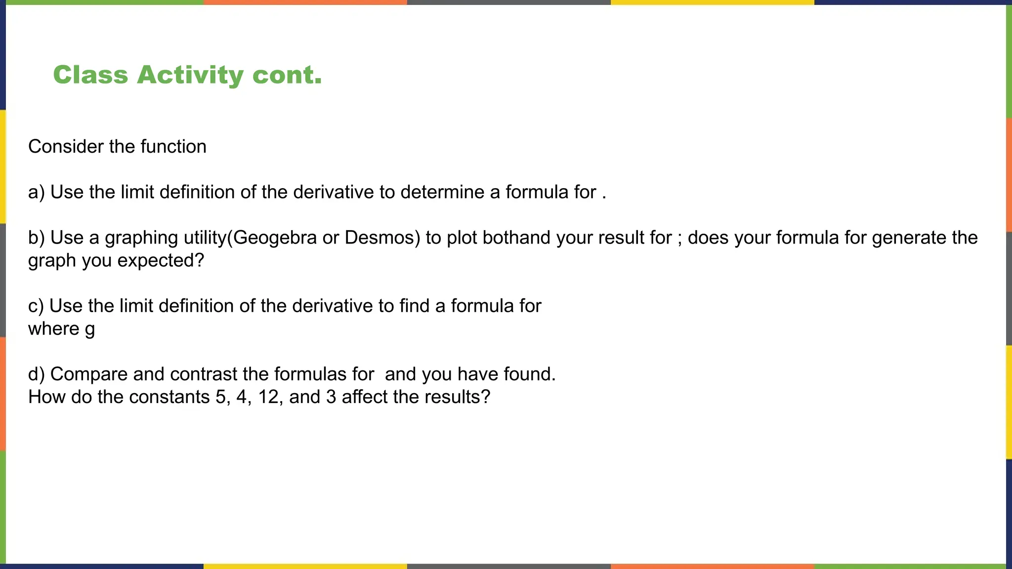 Week 4 Calculus 1 - Derivatives as a Function.pptx