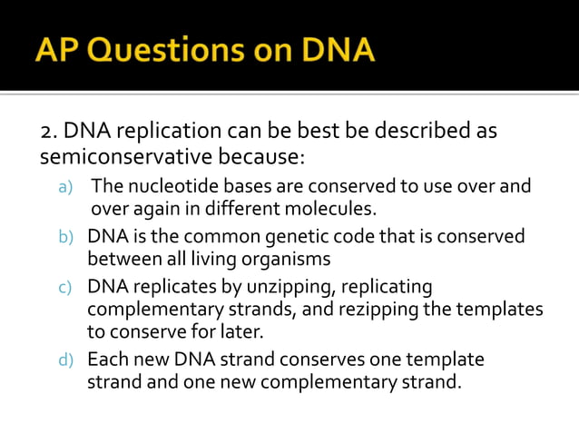 AP Biology Week 4 - DNA and Cell Division | PPT