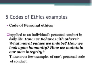 Codes of Ethics in Media | PPTX