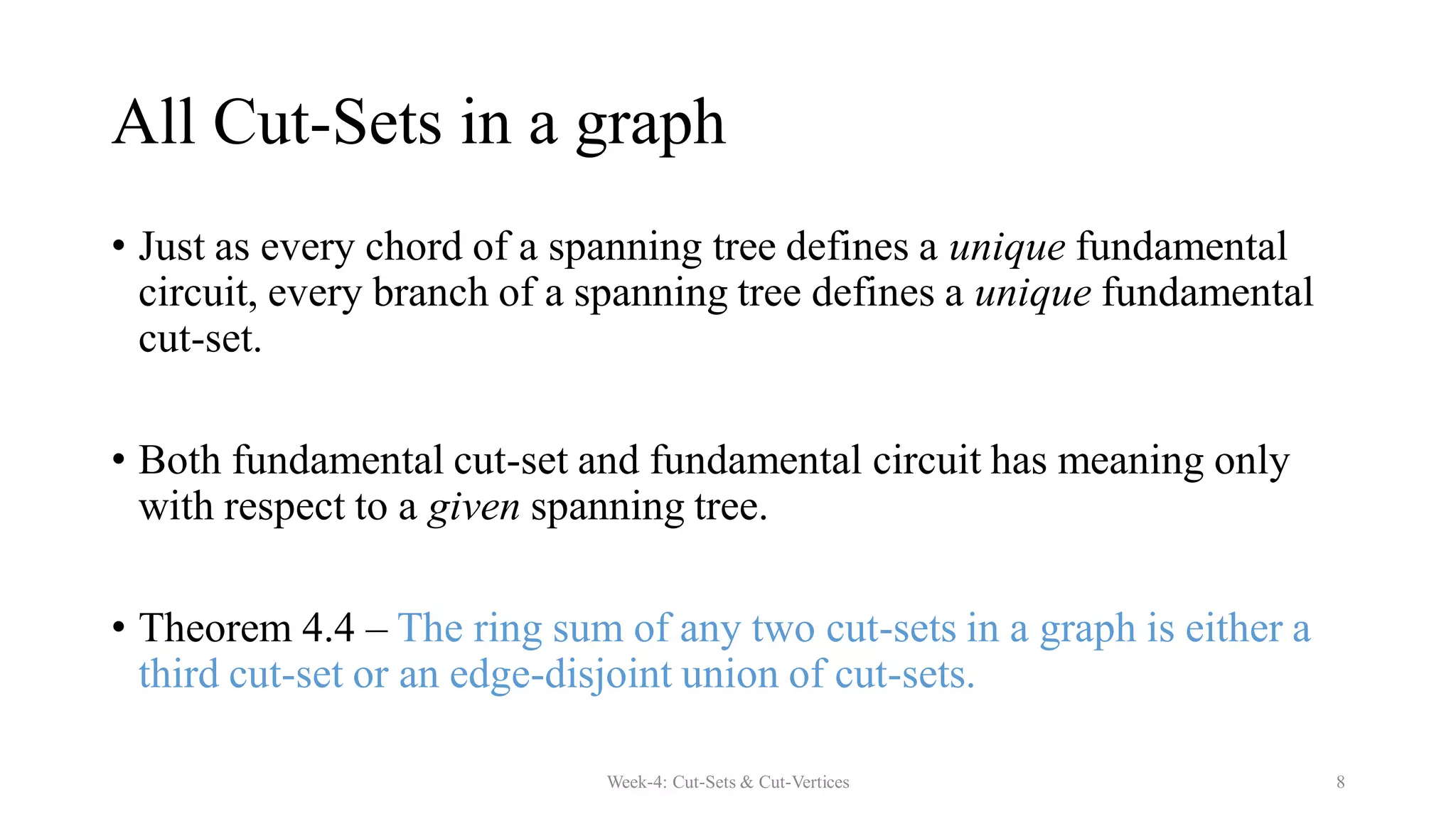 Graph Theory: Cut-Set and Cut-Vertices | PDF