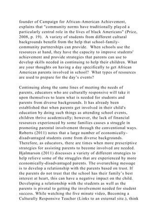 Week 4 Discussion 2 Parent SupportSome parents may not know how .docx ...