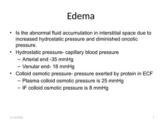 week 4: The patology of Edema and shock.pptx