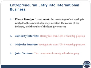 Importance of international entrepreneurship, | PPT