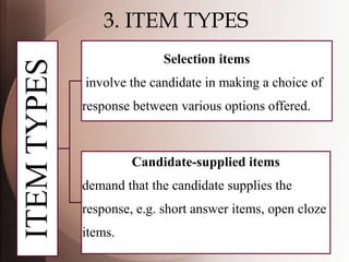 Multiple choice items in testing and evaluation | PDF