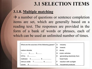 Multiple choice items in testing and evaluation | PDF