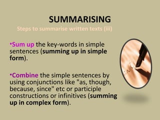 Week4f pptslides in text citation - summarising | PPT | Homework and ...