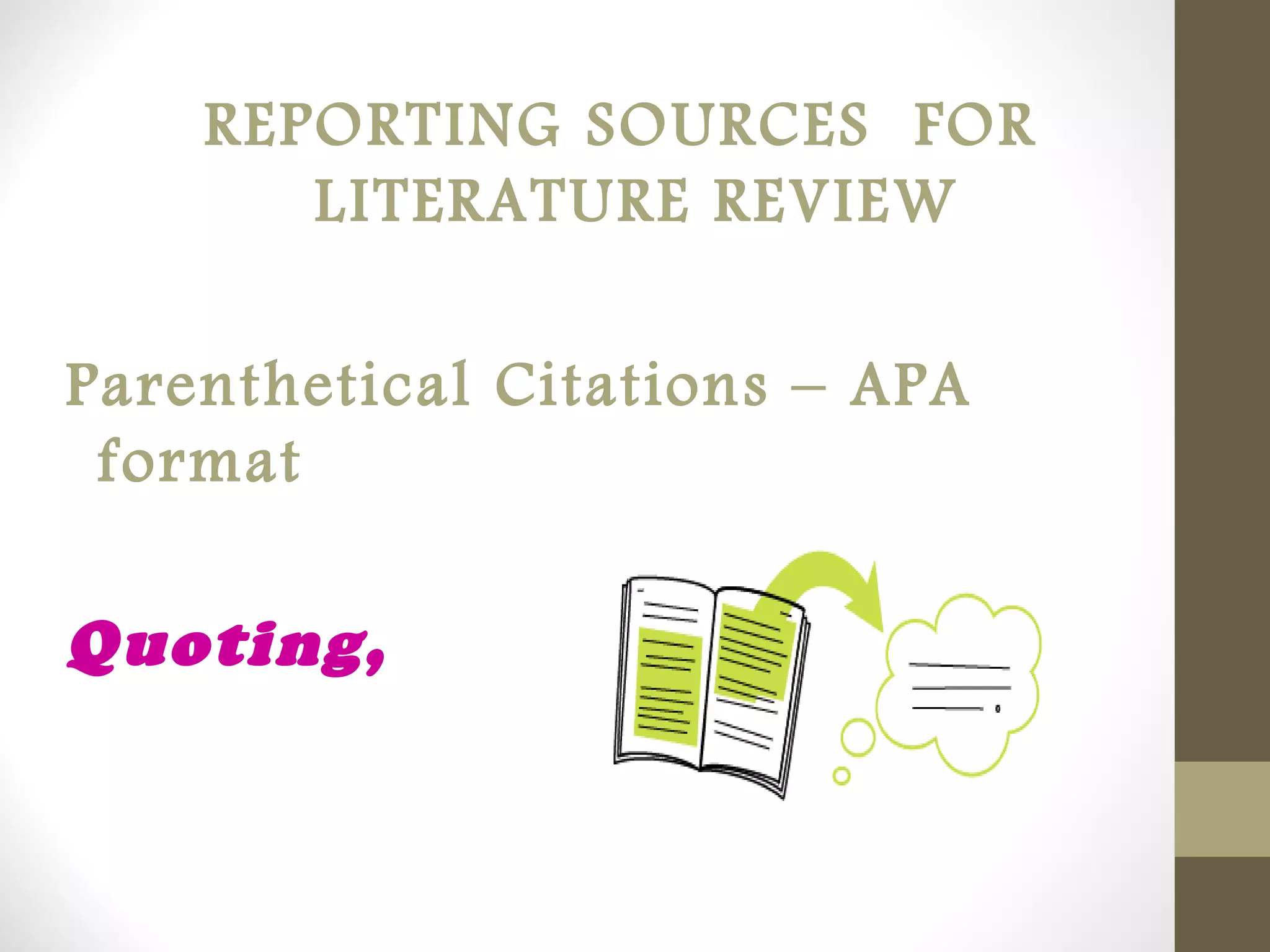 Week4g pptslides in text citation- quoting 4 | PPT