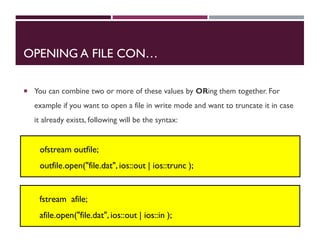 C++ Files and Streams | PDF