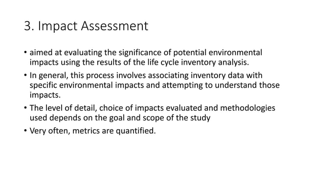 LIFE CYCLE ASSESSMENT POWERPOINT SLIDES. PPT | PPTX