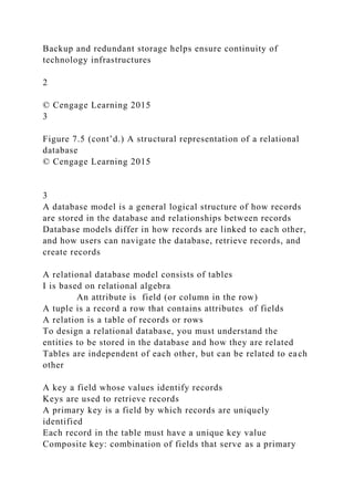 Week 4 Lecture 1 - Databases and Data WarehousesManagement of .docx